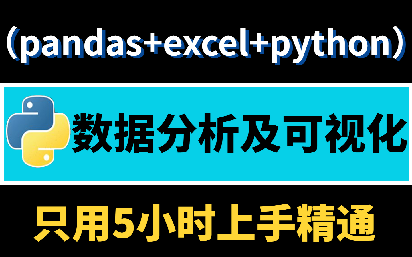 【b站全网最佳】python数据分析教程(用pandas玩转excel),5小时快速搞定pandas数据分析excel可视化