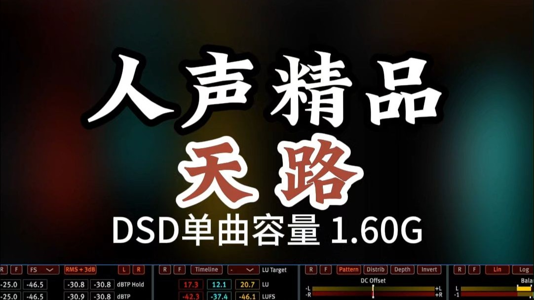 试音经典，声动心灵的人声精品，《天路》DSD完整版1.60G，顶级hifi音乐，百万调音师专业录音棚制作-车音乐_百万调音师-车音乐_百万调音师-哔哩哔哩视频