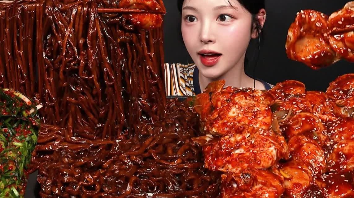 【Boki 中字】辣味螃蟹和大扇贝拼盘，这餐吃的真爽！-BOKI小姐姐-BOKI小姐姐-哔哩哔哩视频