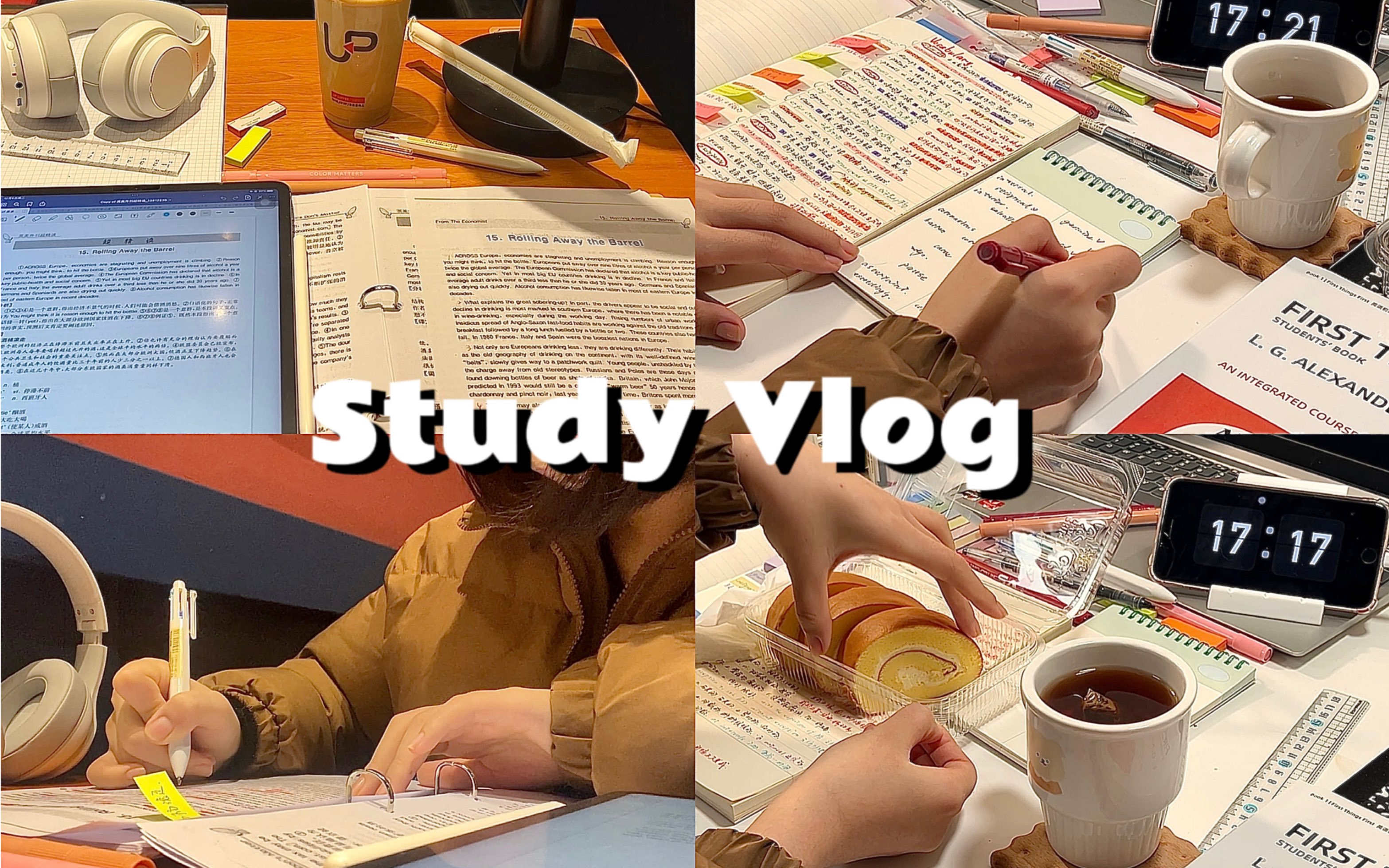 Study Vlog｜外出学习｜逛书店｜好吃的牛乳卷-噗噗在这儿--噗噗在这儿--哔哩哔哩视频