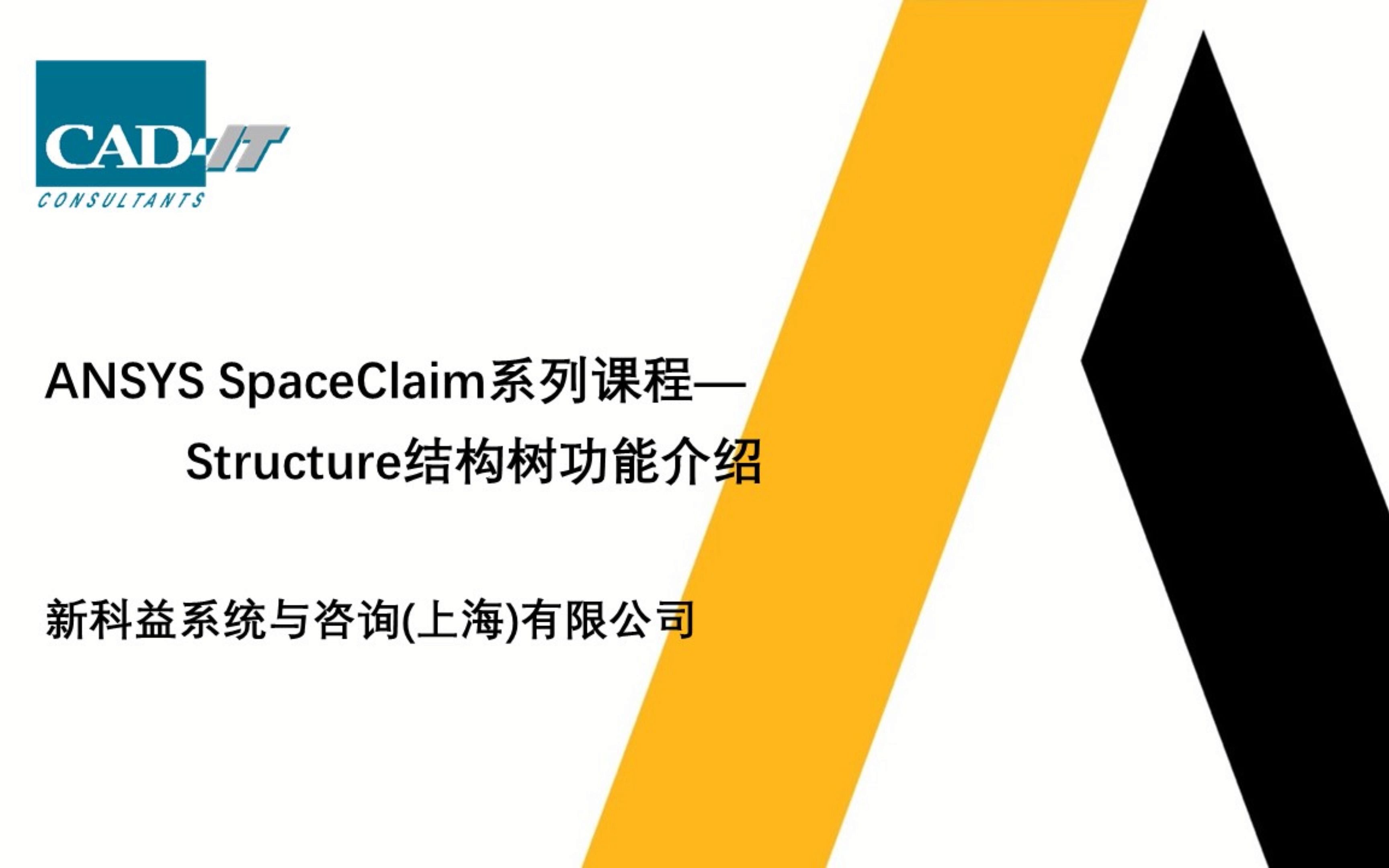 新科益：ANSYS Spaceclaim系列课程——Structure结构树功能介绍_哔哩哔哩_bilibili