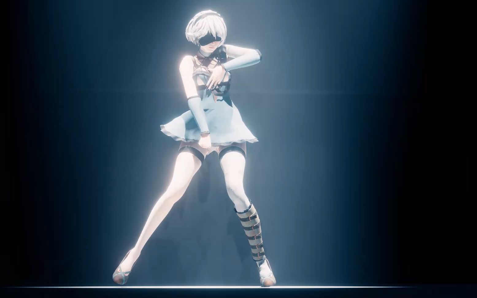 [Unity_MMD]舞台灯光下的2B小姐姐_哔哩哔哩_bilibili