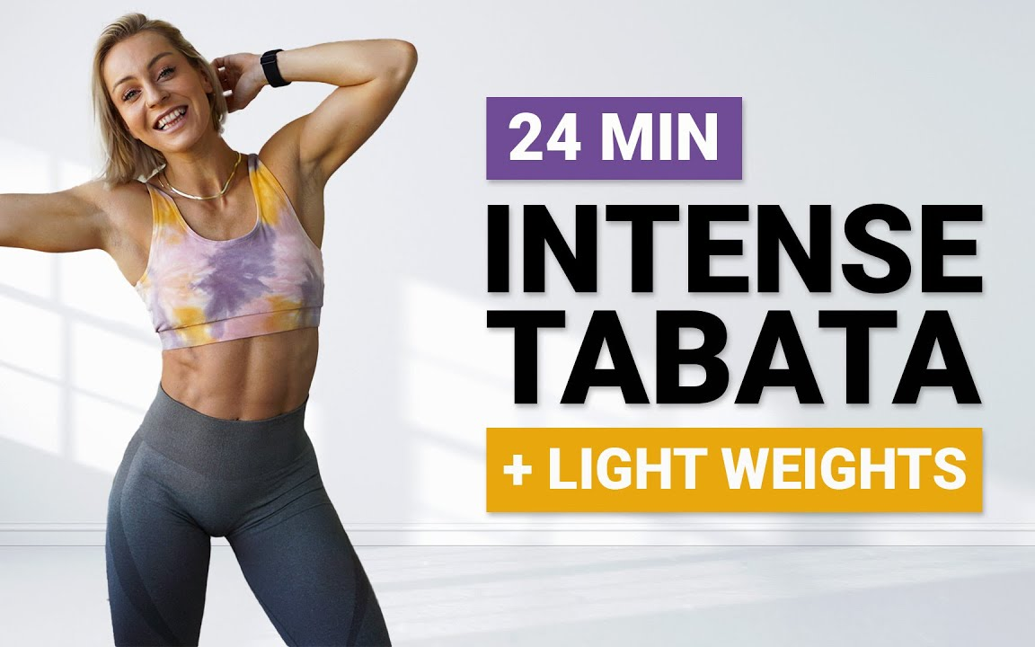 【fitness__kaykay-24分钟强化TABATA训练+轻量级 有氧运动·HIIT·情绪提升·出汗·无重复】-Jamie_Fitness-Jamie_Fitness-哔哩哔哩视频