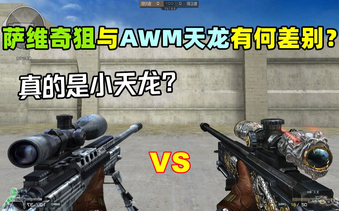 【CF趣味实验】萨维奇狙击与AWM天龙有差别么？真是小天龙！-斐迪楠-斐迪楠-哔哩哔哩视频