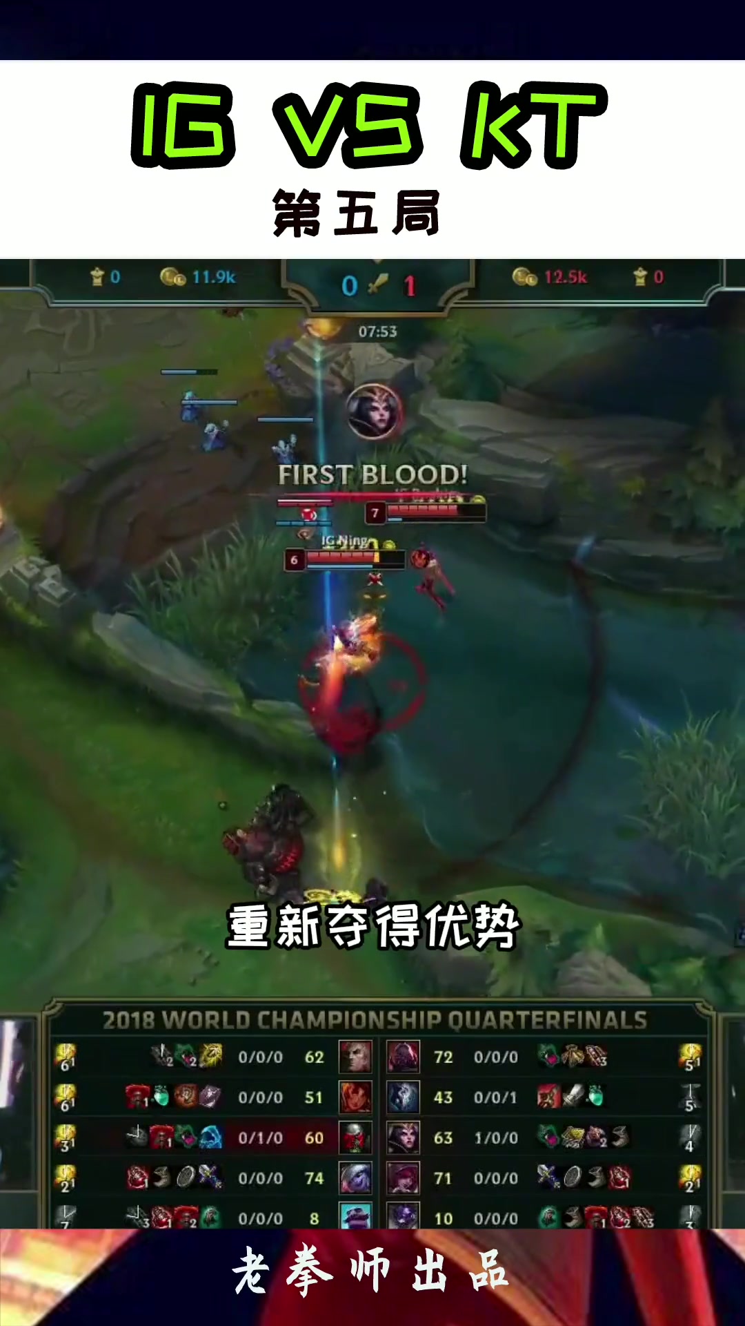 S8全球总决赛 IG VS KT 第五局 2#游戏 #电竞_电子竞技热门视频