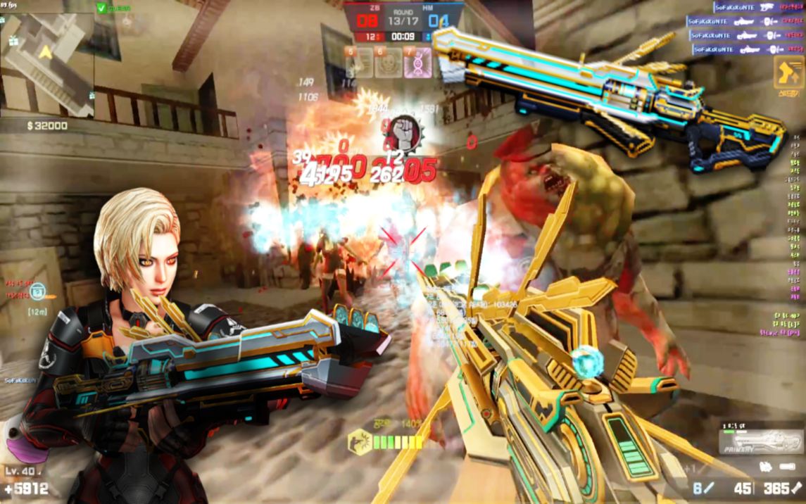 【沁欸】CSOL 狗神EX『极．炼狱射手』生化Z单局实战，免费送的神器就是香！_哔哩哔哩_bilibili