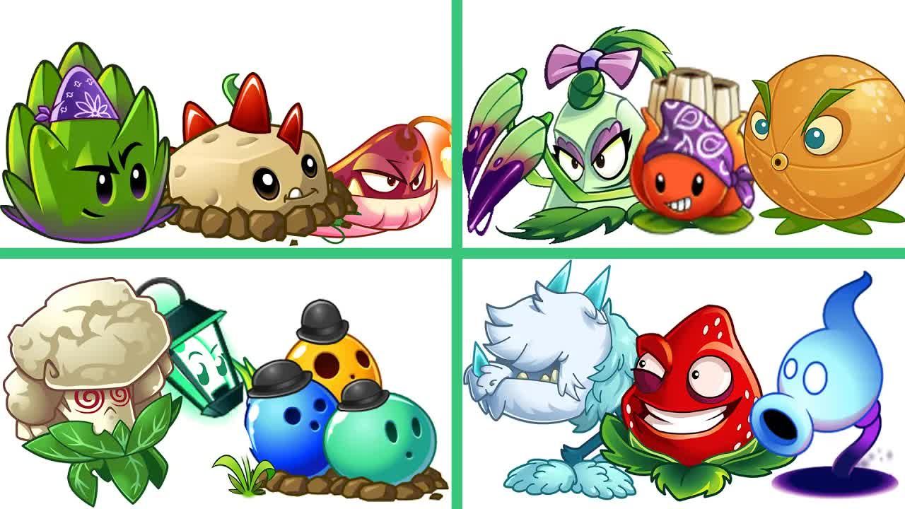 PvZ 2 4 支超级植物队 对抗僵尸队 - 队伍实力超强!!!-MSGames-MSGames-哔哩哔哩视频