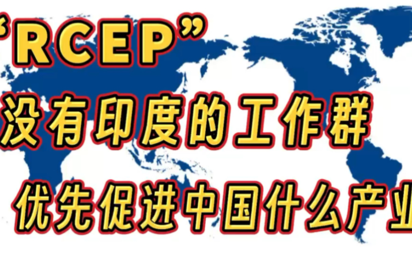 RCEP，没有印度的工作群，优先促进中国什么产业-钱说-钱说-哔哩哔哩视频