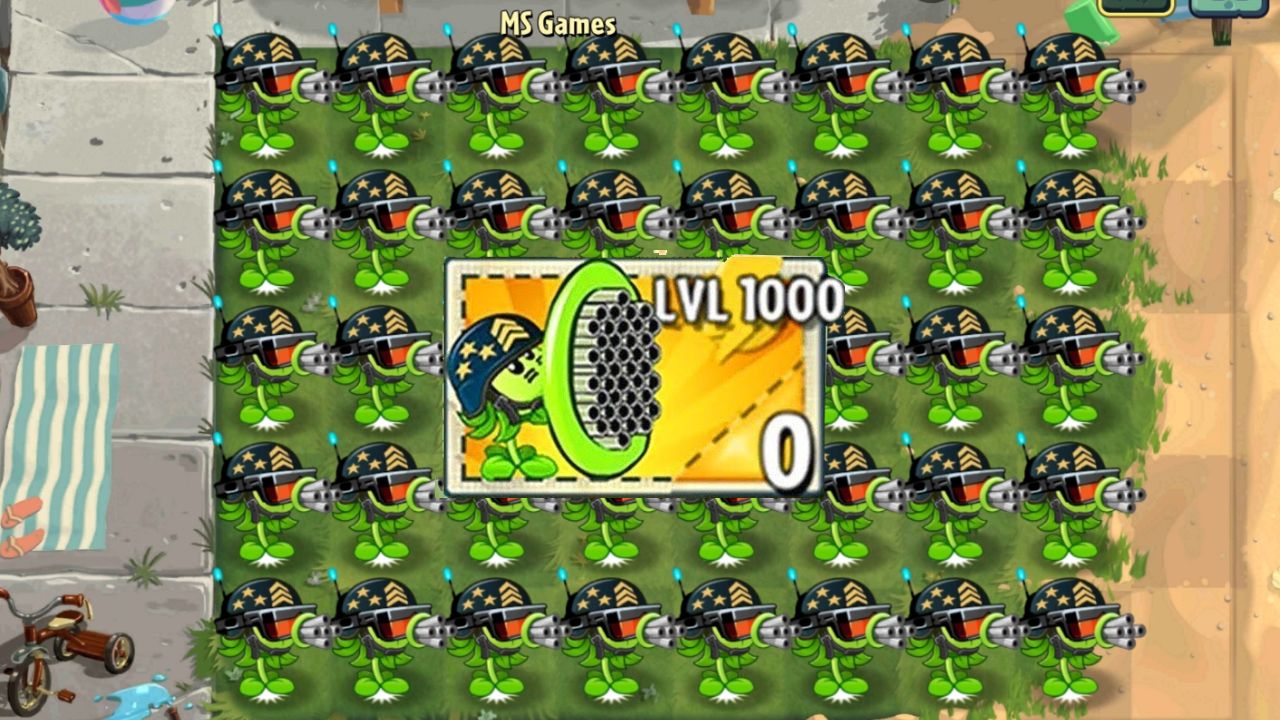 PvZ 2 挑战 - 所有植物等级100，相同强化 对抗40级的救生圈装置僵尸队-MSGames-MSGames-哔哩哔哩视频