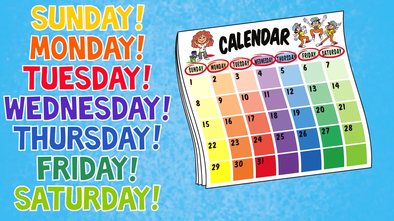 Days Of The Week Song 7 Days Of The Week Childrens Songs By The Days Of The Week Song 7 Days Of The Week Childrens Songs By The