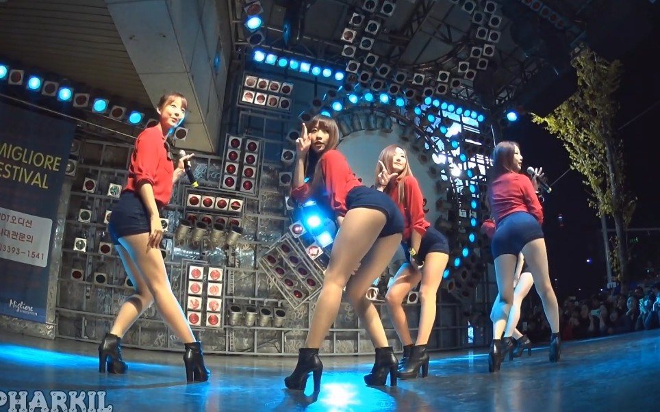 EXID 141123 UP&DOWN HANI 哈尼 安喜延 仰拍视角_哔哩哔哩_bilibili