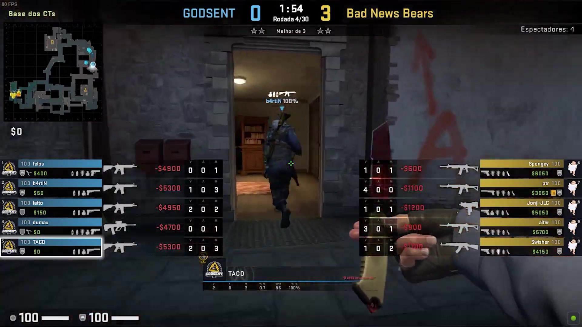 【CSGO】POV GODSENT TACO 26-25 VS BAD NEWS BEARS INFERNO @cs_summit 8_哔哩哔哩_bilibili