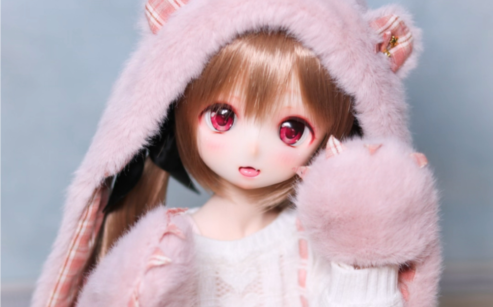 一个bjd带假发教程·伪。实则是一个代妆展示。_哔哩哔哩_bilibili