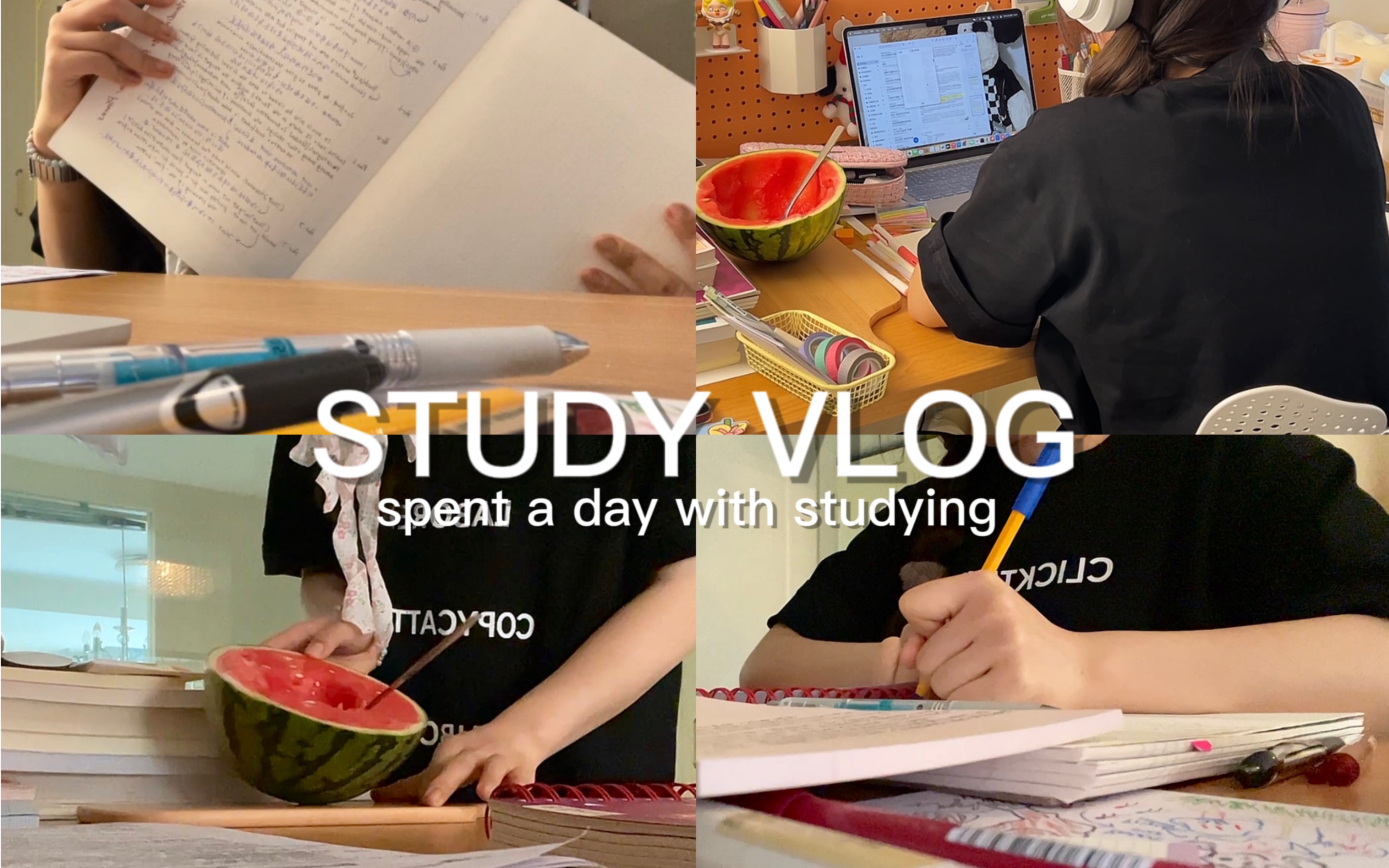 🚰Pu’s Vlog | 𝐬𝐭𝐮𝐝𝐲 𝐰𝐢𝐭𝐡 𝐦𝐞 | 𝐬𝐡𝐨𝐩𝐩𝐢𝐧𝐠 | 夏天第一口西瓜🍉｜思维导图📚-噗噗在这儿--噗噗在这儿--哔哩哔哩视频