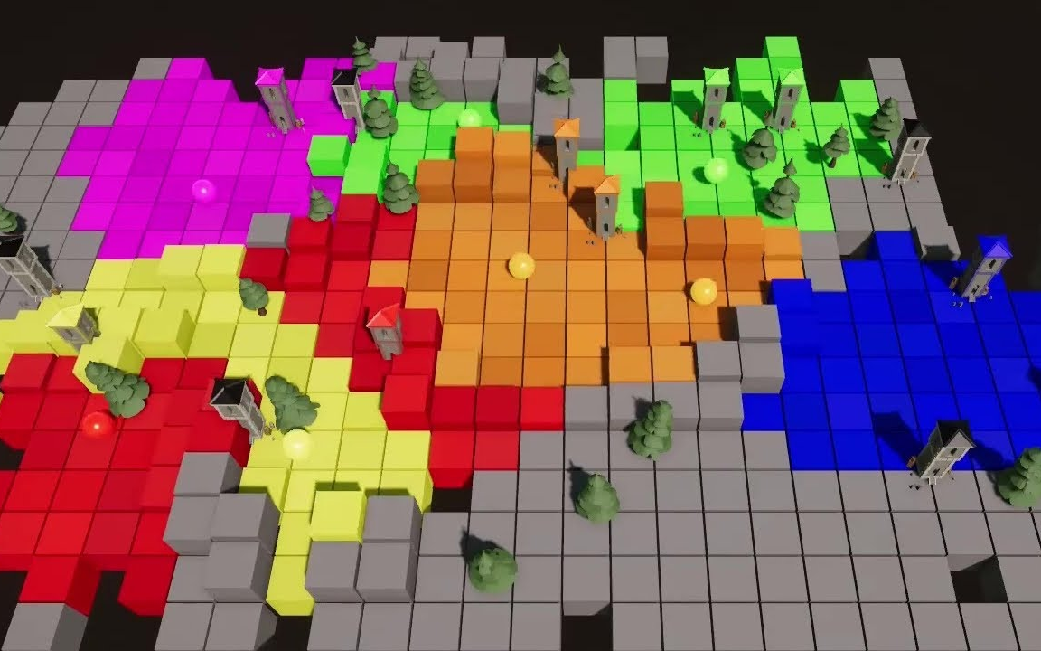 六队混战——球球们的领土战争第二季！【Lost Marbles 3D】-诺亚方邹-诺亚方邹-哔哩哔哩视频