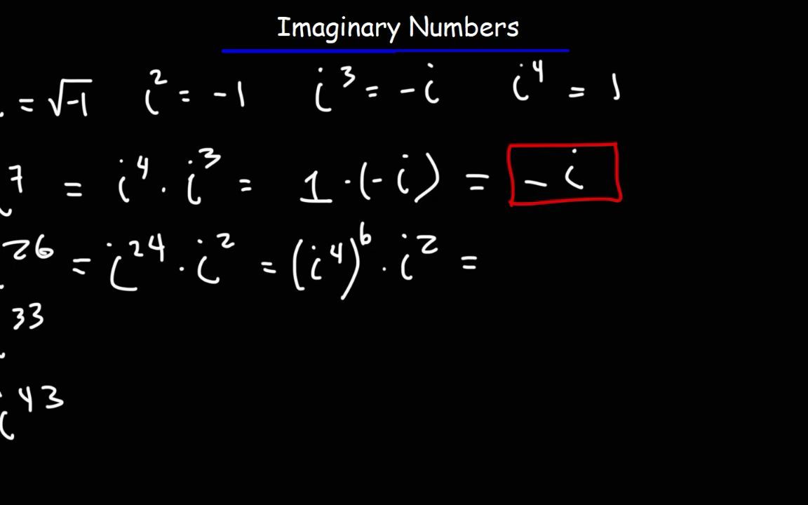 Imaginary Numbers - Basic Introduction_哔哩哔哩_bilibili