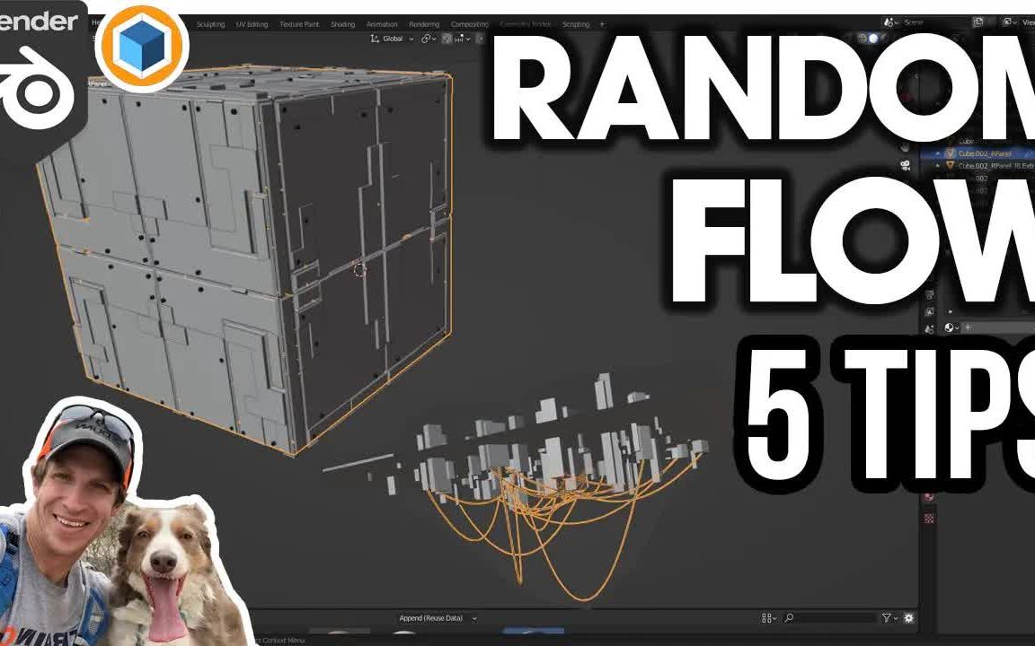iBlender中文版插件 Blender 的 RANDOM FLOW 模型的 5 个技巧！ 教程Blender插件_哔哩哔哩_bilibili