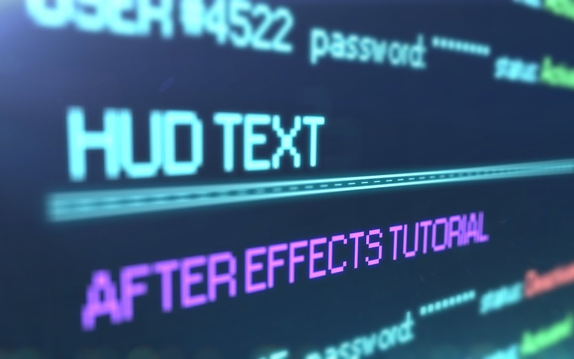 【AE教程】HUD字体_哔哩哔哩_bilibili