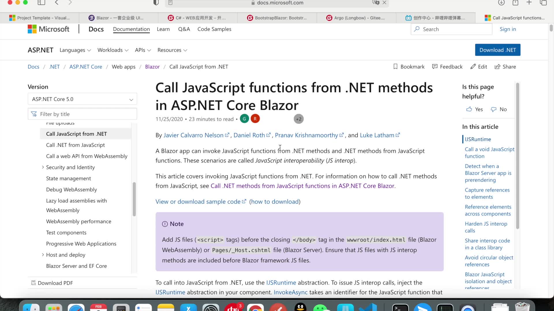 Blazor Javascript 交互 3_哔哩哔哩_bilibili