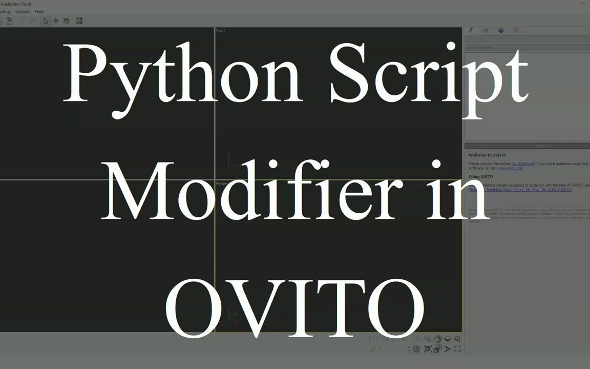 分子动力学模拟可视化软件-Python Script Modifier in OVITO_哔哩哔哩_bilibili