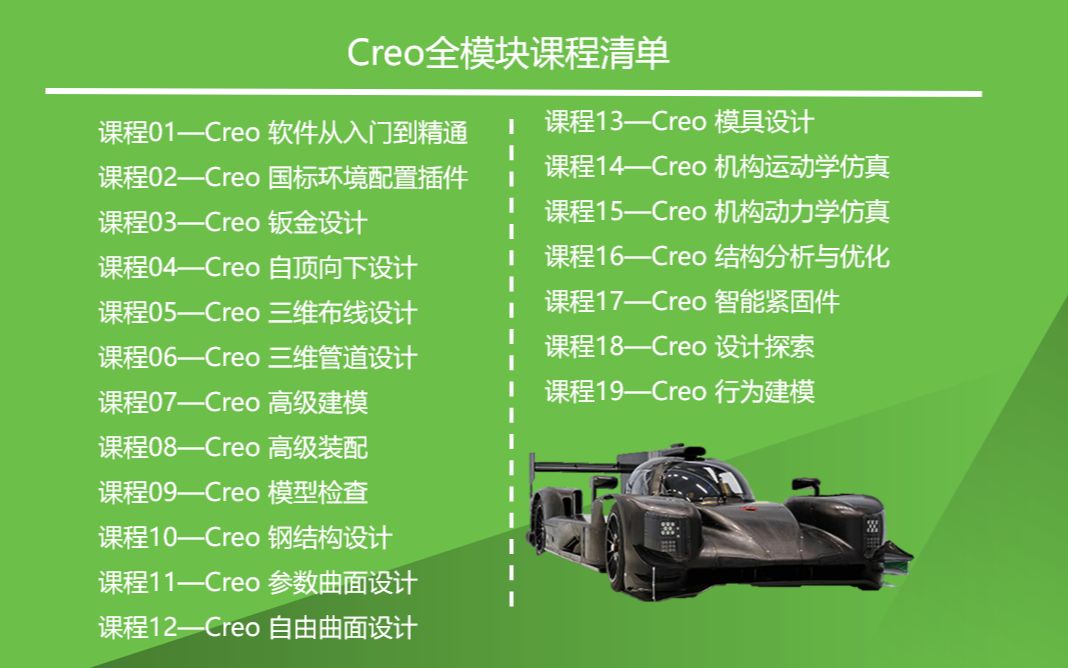 Creo全模块免费教程_哔哩哔哩_bilibili