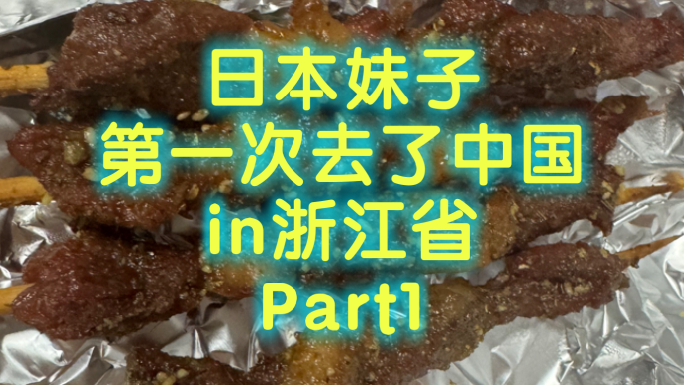 【VLOG】日本妹子去了中国，终于吃到了我最想吃的羊肉串！～浙江省篇Part1～-中中中Chun-中中中Chun-哔哩哔哩视频