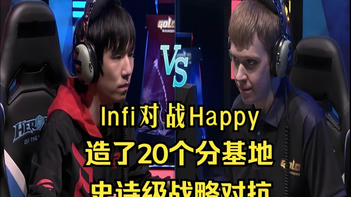 Infi vs Happy，造了20个分基地！史诗级战略对抗，魔兽争霸3-魔兽争霸Bo-魔兽争霸Bo-哔哩哔哩视频