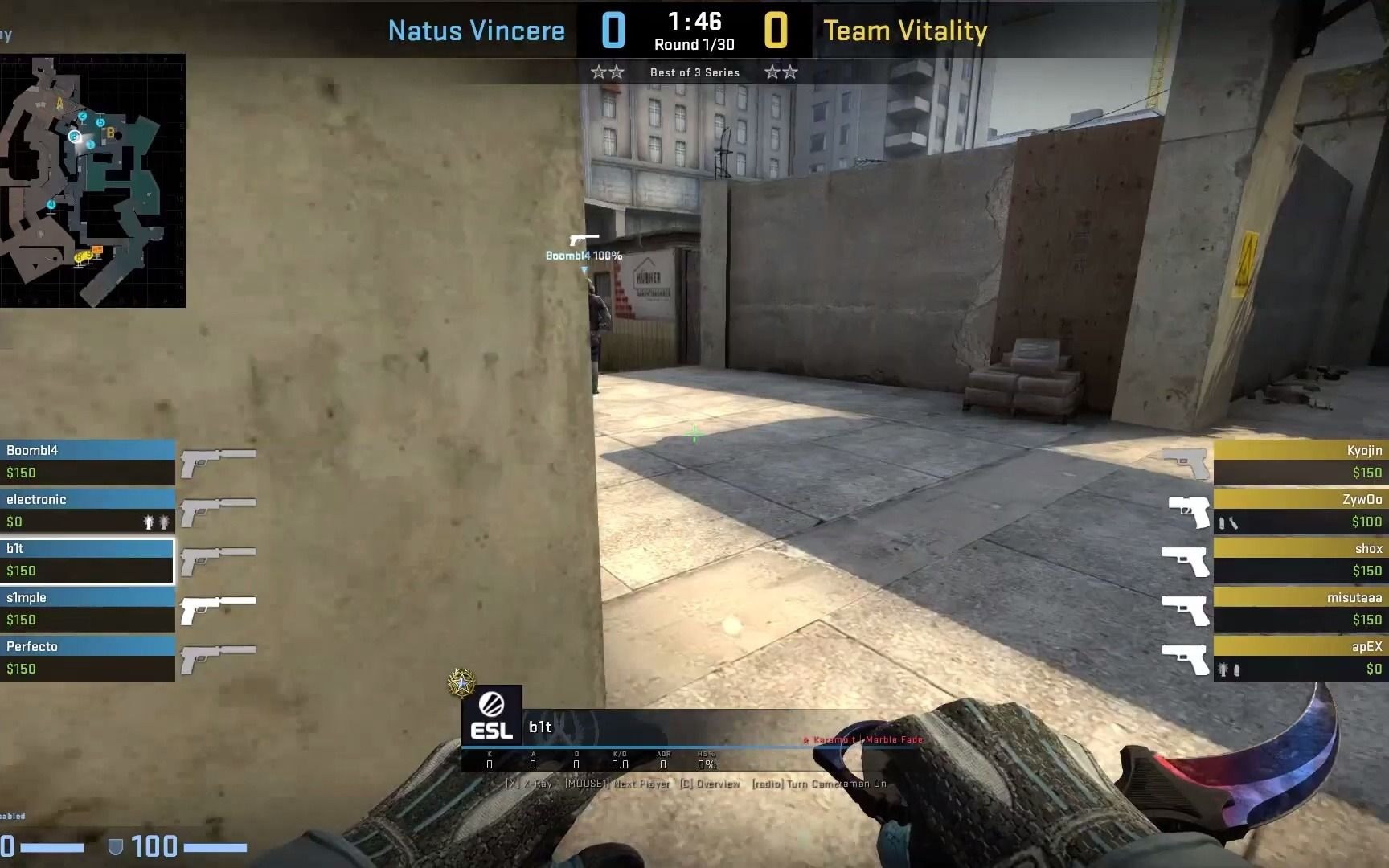 【CSGO】POV NaVi B1T (35/17) vs Vitality (de_overpass)_哔哩哔哩bilibili_CSGO