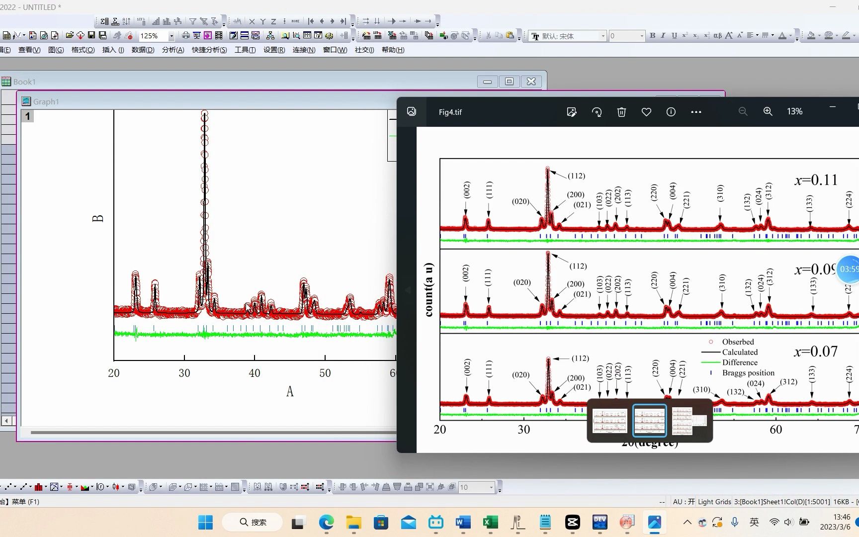 XRD精修图，Jade数据处理Origin作图详解（下）-只恋秋叶不念晴-GASS 结构精修-哔哩哔哩视频