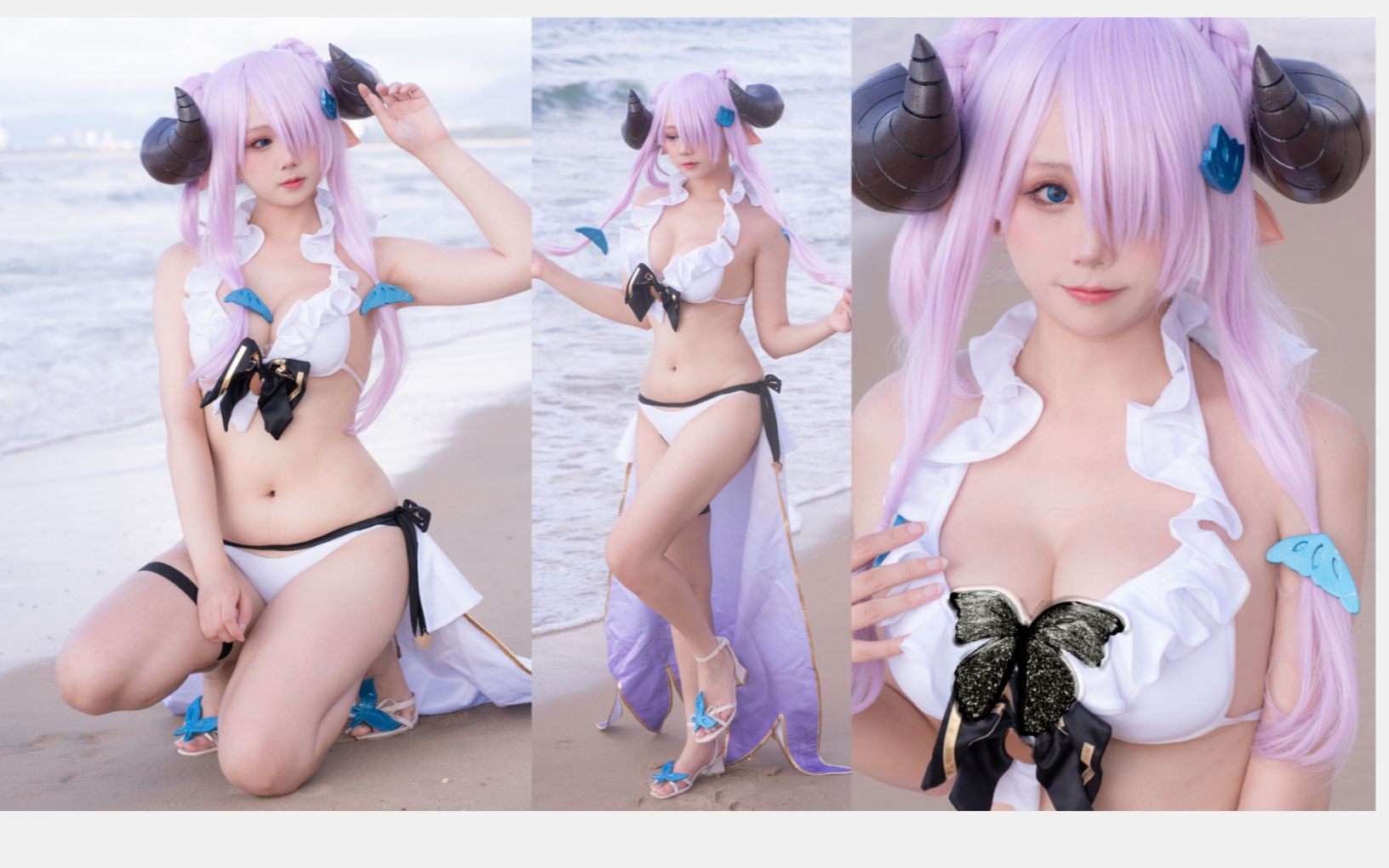 【4K】和老婆一起去海边 娜露梅亚 泳装cos-菌子宝宝丶-菌子宝宝丶-哔哩哔哩视频