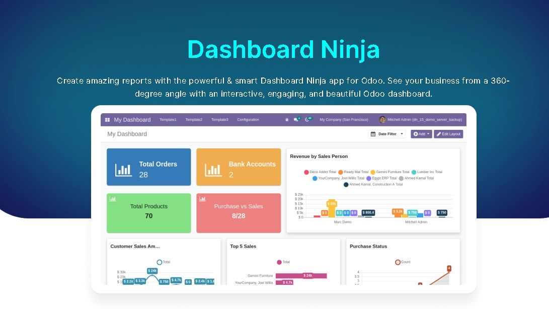 ODOO Dashboard Ninja-航海传媒-航海传媒-哔哩哔哩视频