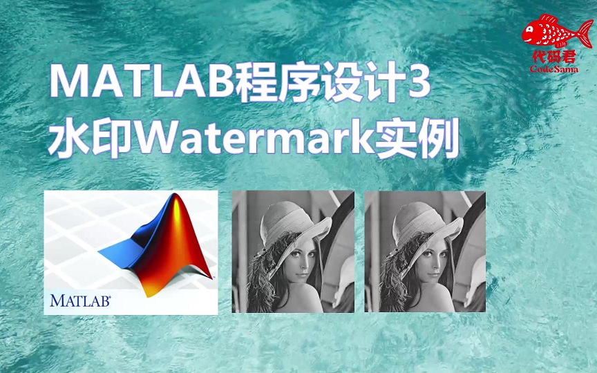 MATLAB程序设计实例3 水印Watermark_哔哩哔哩_bilibili