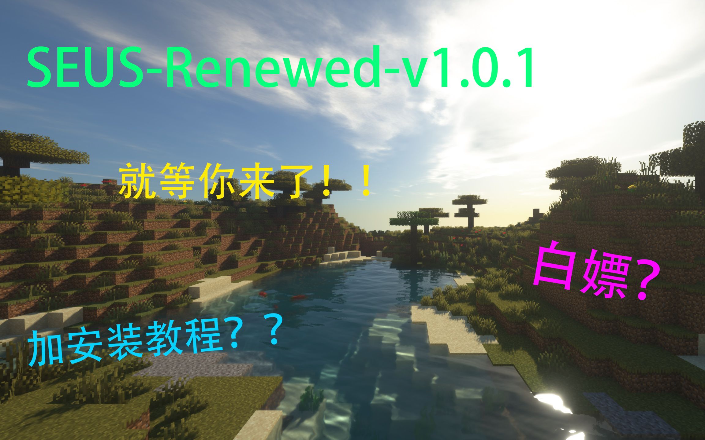 【我的世界】SEUS-Renewed-v1.0.1光影免费白嫖，还附加安装教程？？_单机游戏热门视频