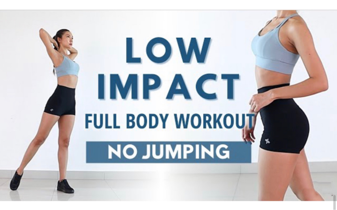 【MIZI】20分钟不伤膝盖的全身燃脂｜无跳跃月经期友好_哔哩哔哩_bilibili