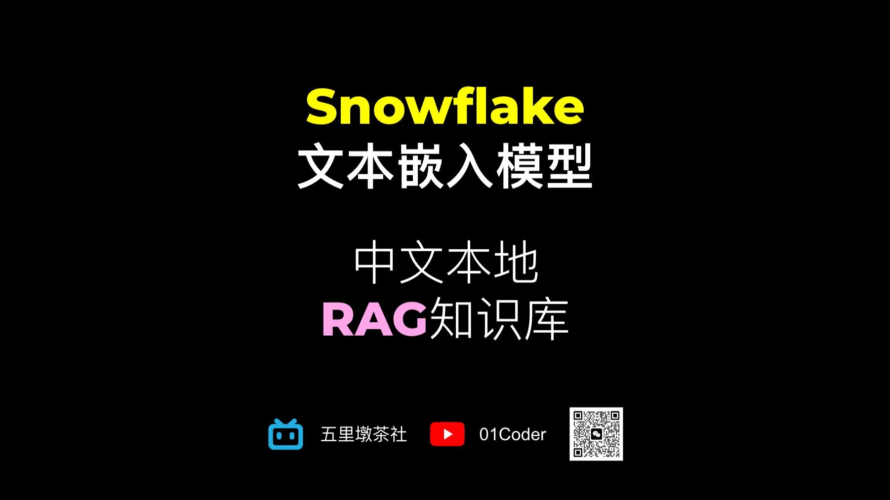 最新文本嵌入模型 Snowflake 2 搭建中文友好的本地RAG知识库-五里墩茶社-五里墩茶社-哔哩哔哩视频