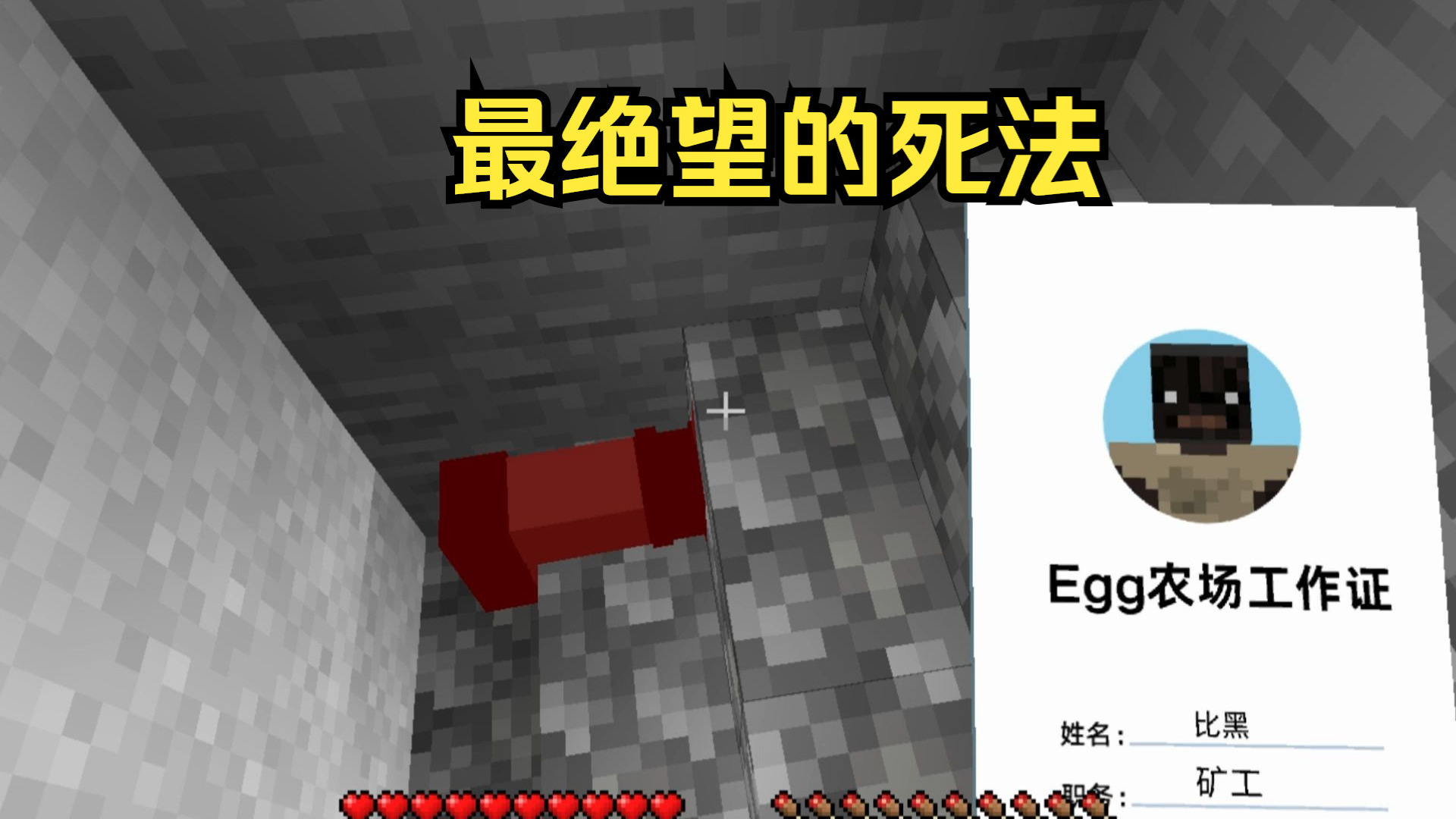 【我的世界】这才是小黑最绝望的死法-egg_nb-egg_nb-哔哩哔哩视频