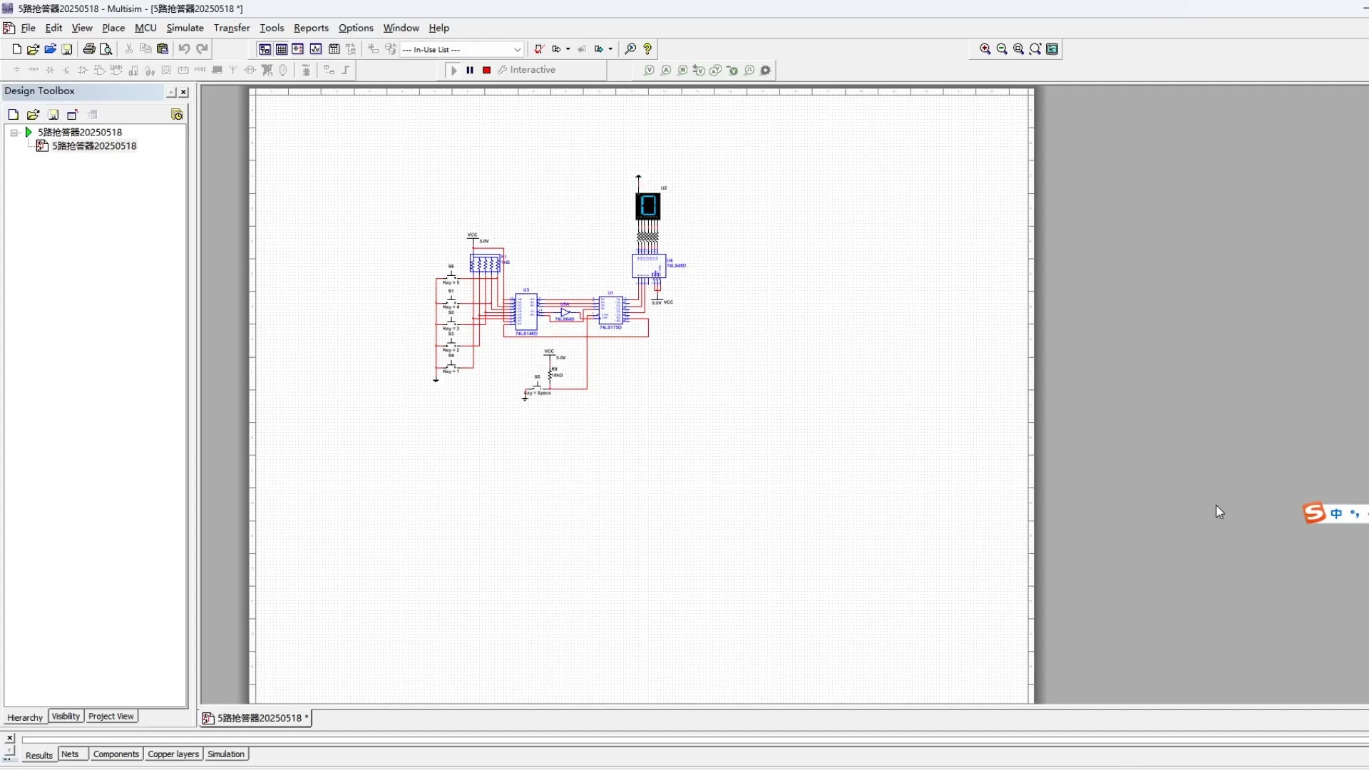 基于multisim的5路抢答器设计与仿真-黄小孑-黄小孑-哔哩哔哩视频