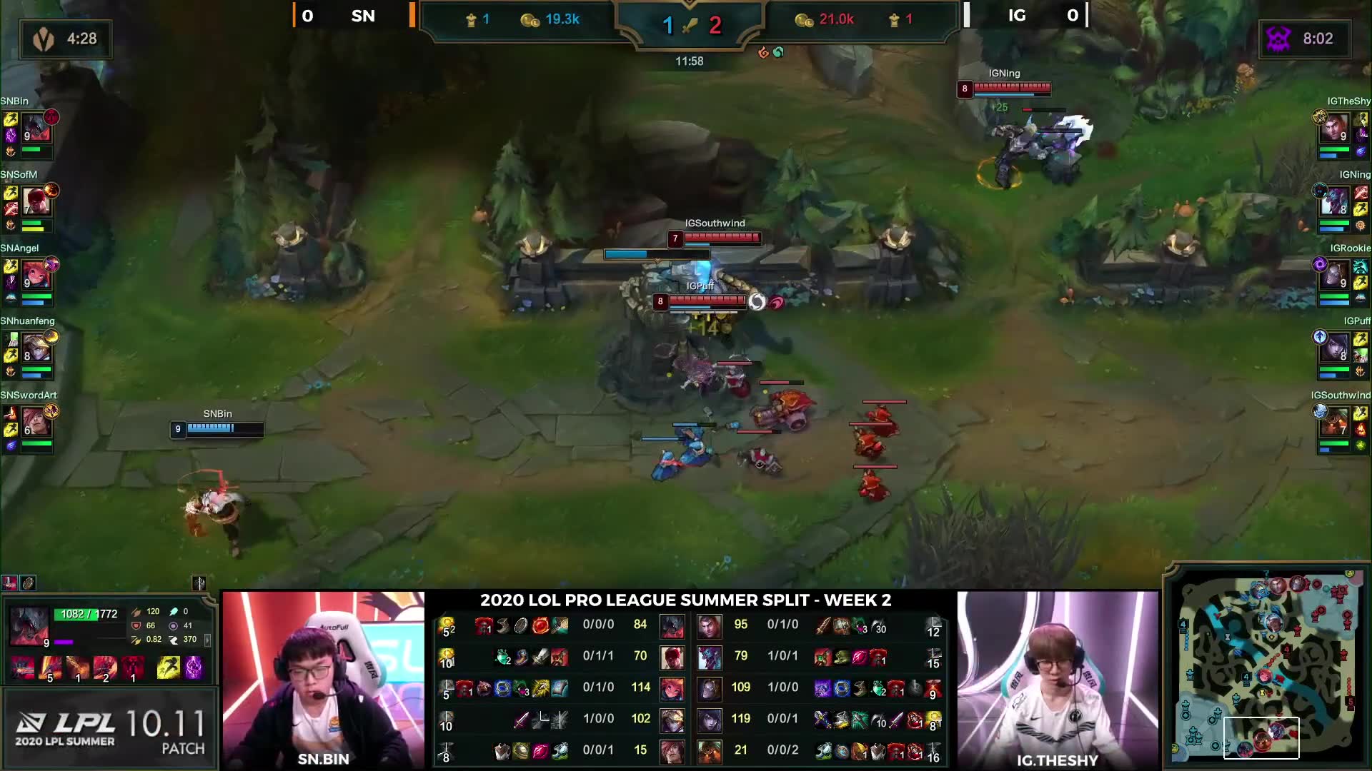 【2020LPL夏季赛常规赛】SN vs IG全场英文集锦_哔哩哔哩_bilibili