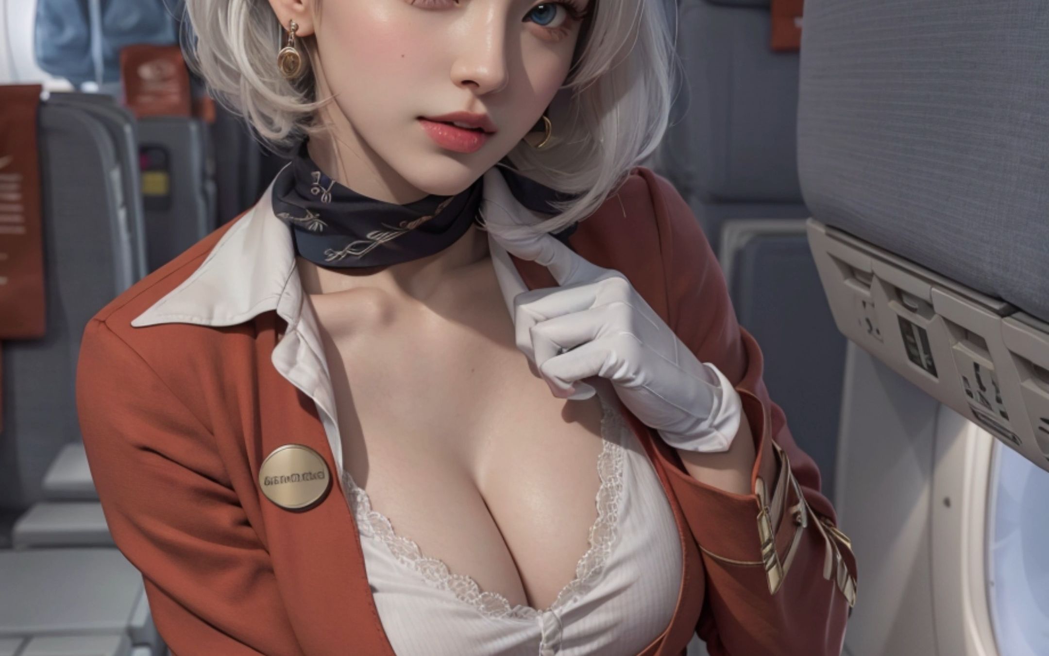 【ai绘画】性感空姐为您服务~ 蓝瞳ai 蓝瞳ai 哔哩哔哩视频 