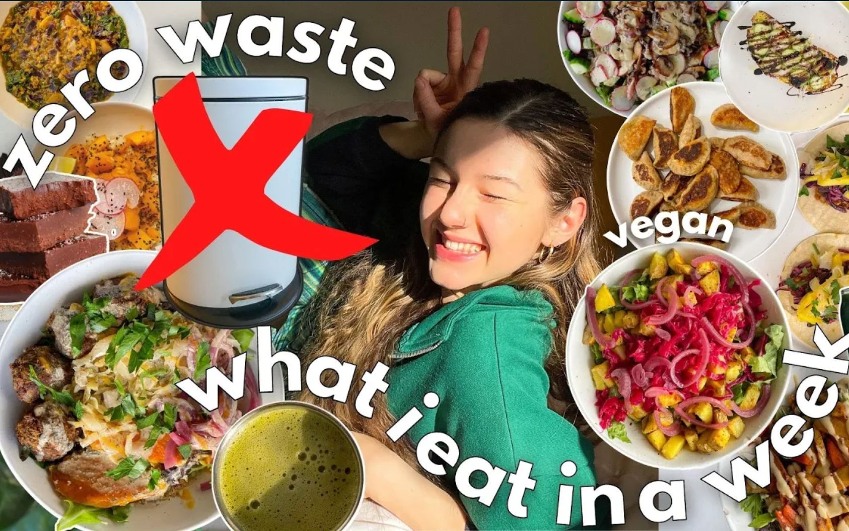 【Julia Ayers】一周吃什么｜拒绝 浪费｜素食主义者的食谱｜超市买什么备餐_哔哩哔哩_bilibili