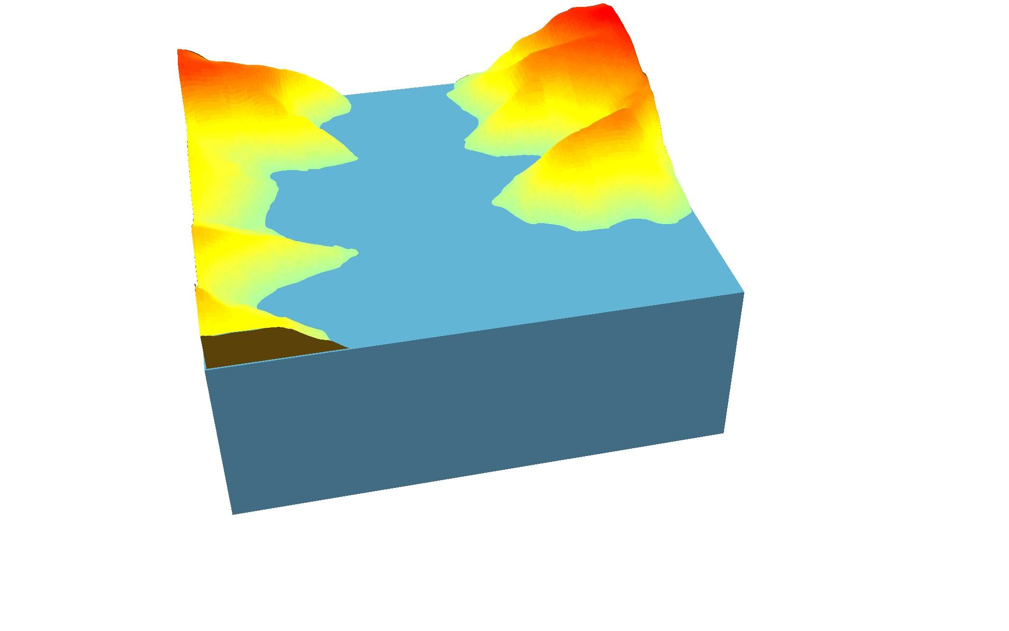 CAMA-FLOOD模型计算洪水淹没的示意图