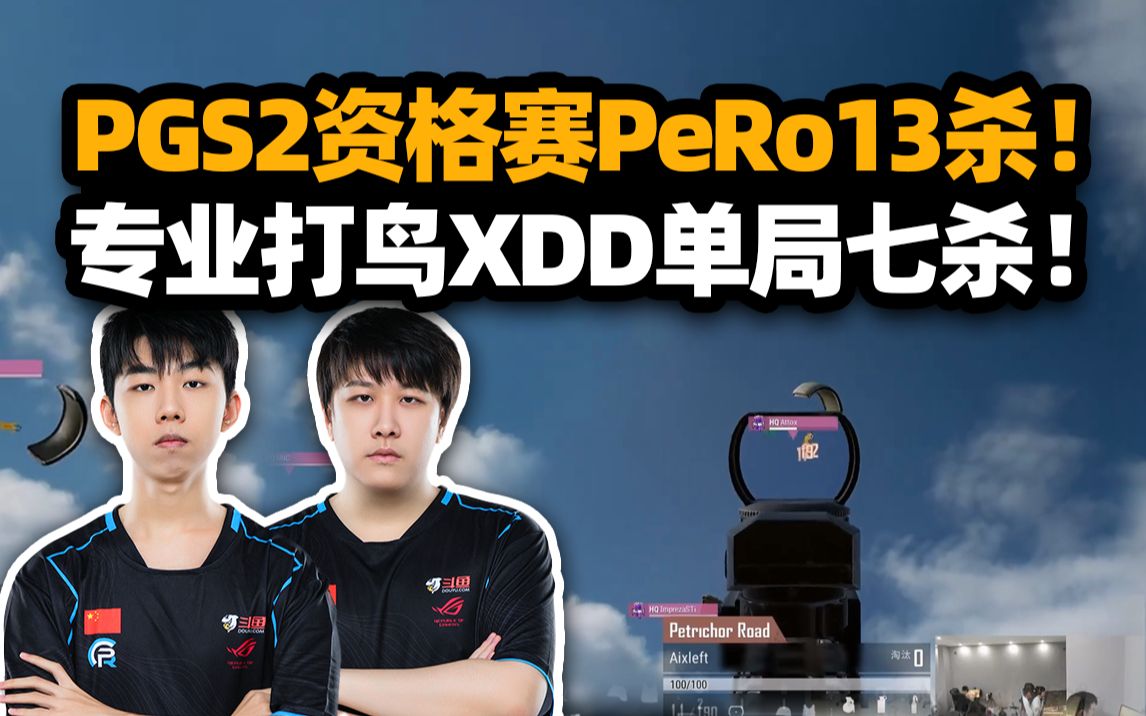 飘柔PGS2资格赛13杀渡劫晋级决赛！XDD单局七杀秀专业打鸟操作 抢滩登陆关键运营！-小叮当频道-小叮当频道-哔哩哔哩视频