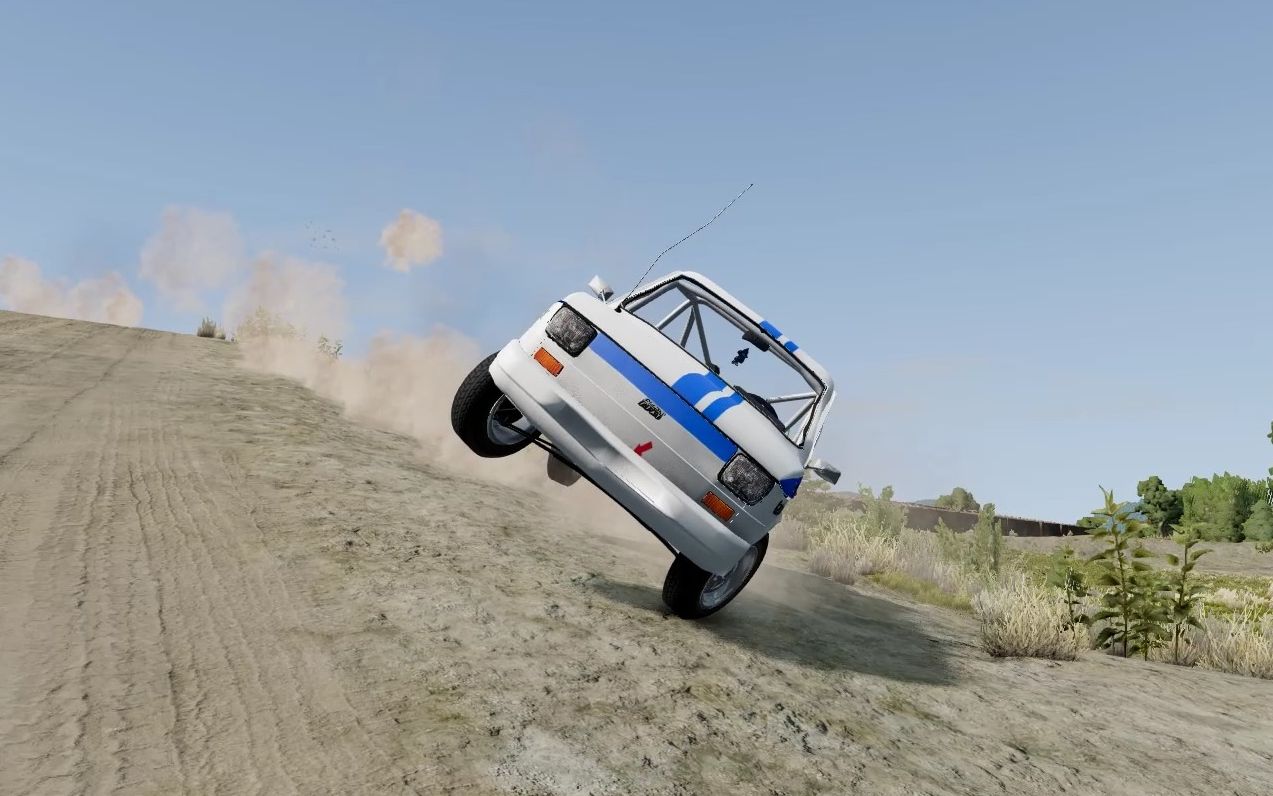 【BeamNG.Drive】菲亚特126p拉力版8字场越野（很失败）_哔哩哔哩bilibili