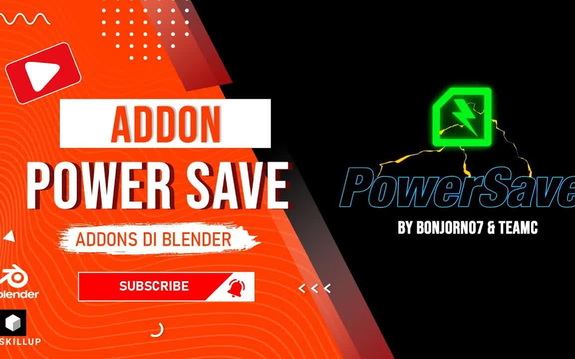 iBlender中文版插件Powersave 教程插件省电 di BlenderBlender_哔哩哔哩_bilibili