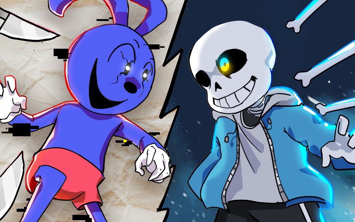 如果SANS遇到CLONE RIGGY【Undertale与Riggy The Rabbit Monkey动画】-CyberLegends动画-CyberLegends动画-哔哩哔哩视频