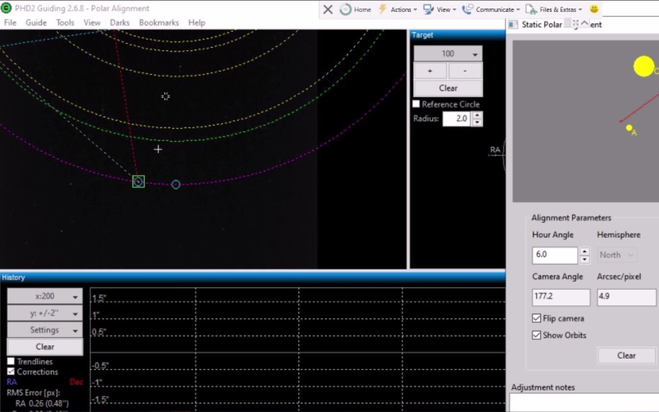 【深空摄影工具箱】浅谈PHD2 Guiding - PHD里的三种对极轴方法演示_哔哩哔哩_bilibili