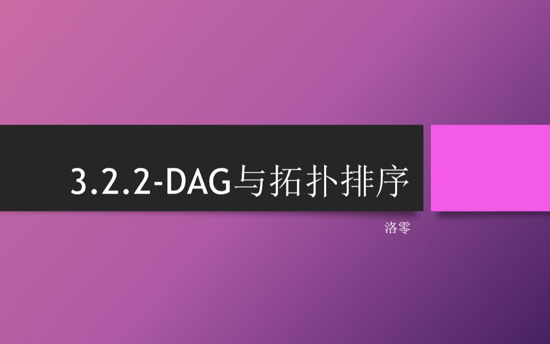 【图论算法】322 Dag与拓扑排序哔哩哔哩bilibili