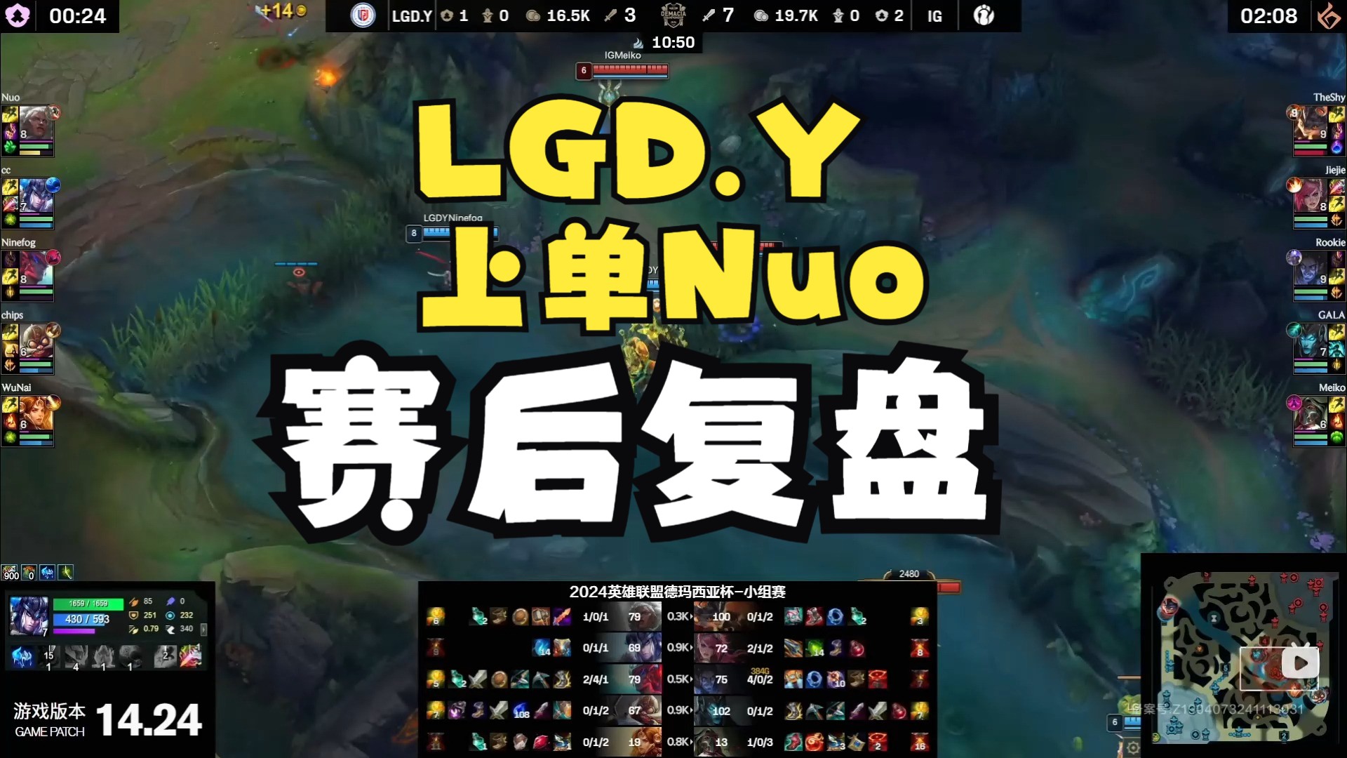 LGD.Y上单Nuo赛后复盘 （IG 1-0 LGD.Y）-borlsese-borlsese-哔哩哔哩视频