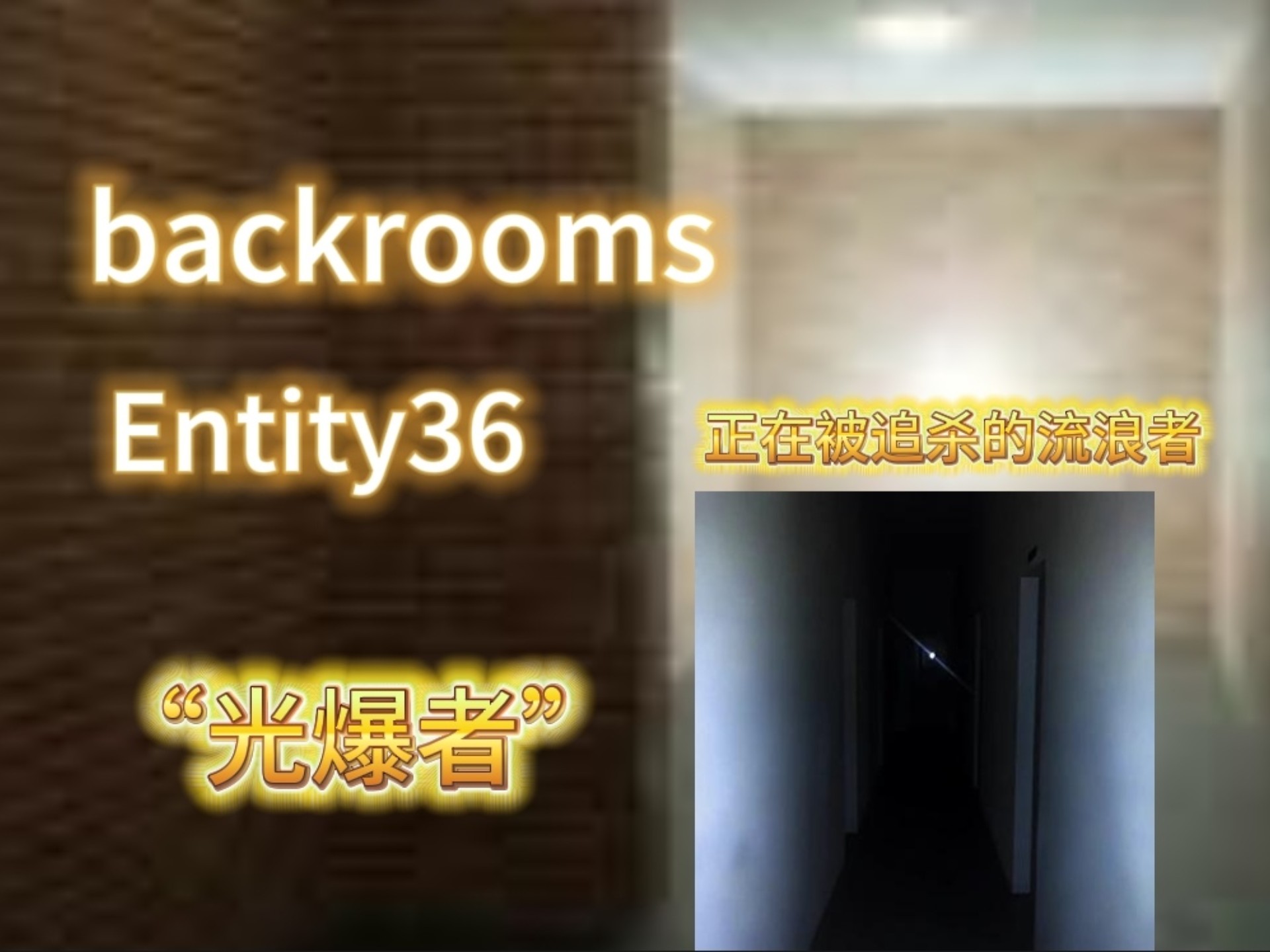 【backroom】实体36号“光爆者”别回头，立刻就跑-后室探险家-后室探险家-哔哩哔哩视频