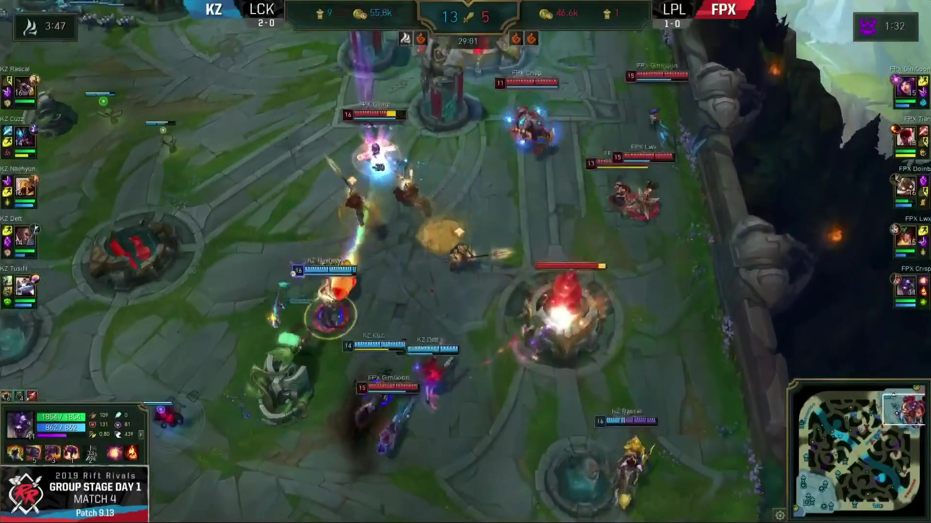 2019洲际赛 KZ VS FPX 英文解说 高光时刻【LPL加油！】_哔哩哔哩 (゜-゜)つロ 干杯~-bilibili